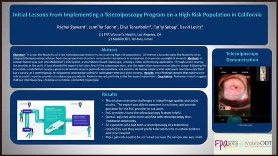 Use of Mobile Telemedicine for Cervical Cancer Screening | PPT