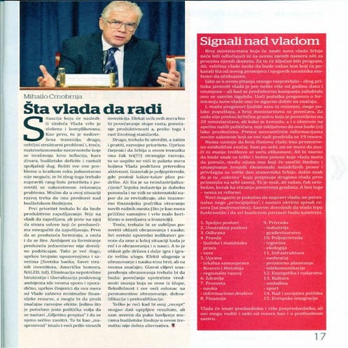 Prof.dr Mihailo Crnobrnja, Novi magazin, | PDF