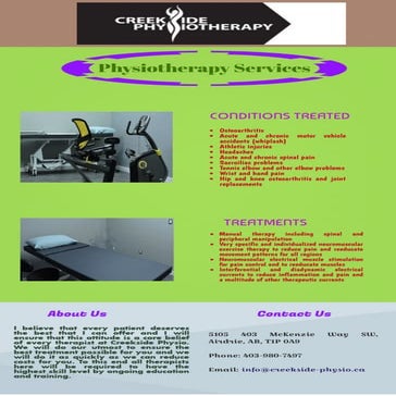 Manual Physiotherapy Clinics and Physiotherapists in Airdrie | PDF