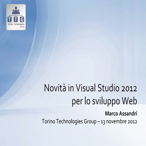 Novità in Visual Studio 2012 | PPT