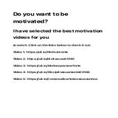 Do you want to be motivated | PDF