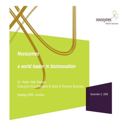 Novoenzymes Nasdaqomx Phn London 2nddecember2008 V1 | PPT