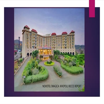 Novotel Khopoli Recce report for event planning | PPTX