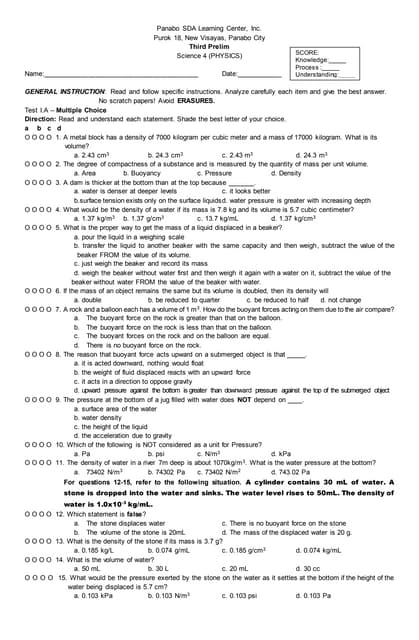 Surface tension lab 2012 | PDF