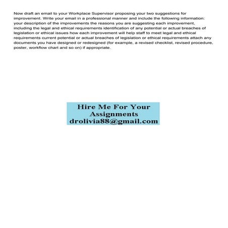 Now draft an email to your Workplace Supervisor proposing yo.pdf