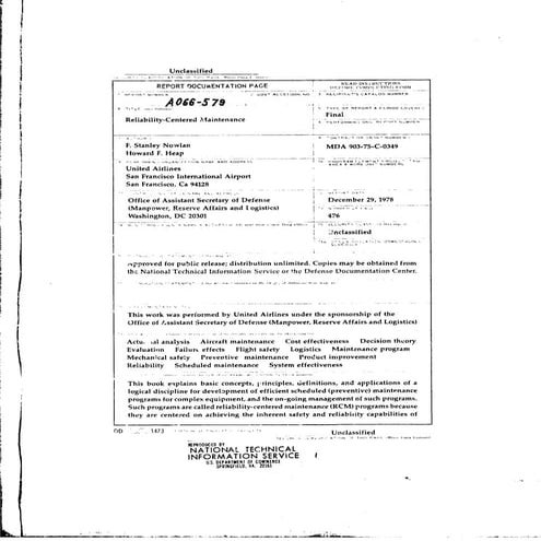 Nowlan and Heape RCM Study (US DoD funded) | PDF