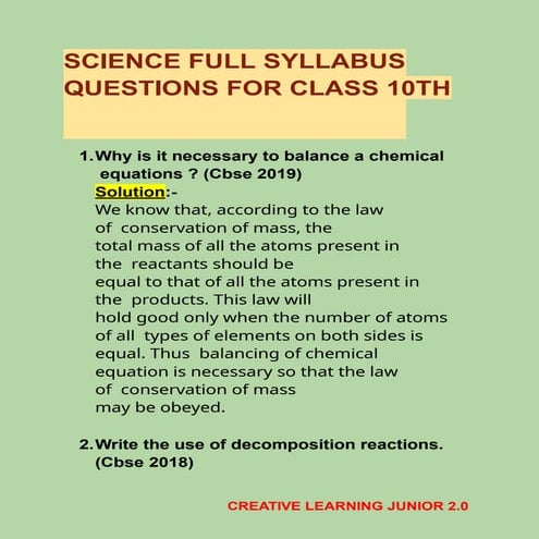 SCIENCE QUESTIONS 100 IMP AND MOST REPEATED | PDF