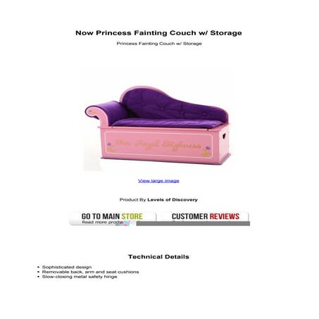 Now princess fainting couch w storage | PDF