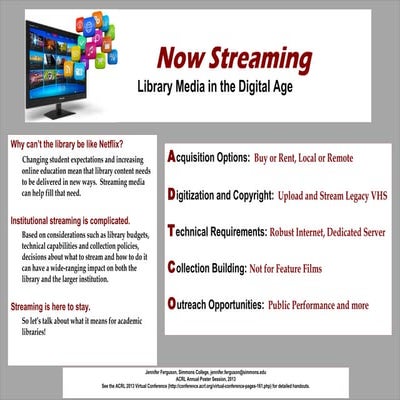 Now Streaming: Library Media in the Digital Age ACRL2013 | PPT