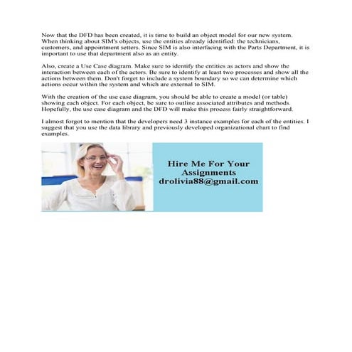 Now that the DFD has been created- it is time to build an object model.pdf