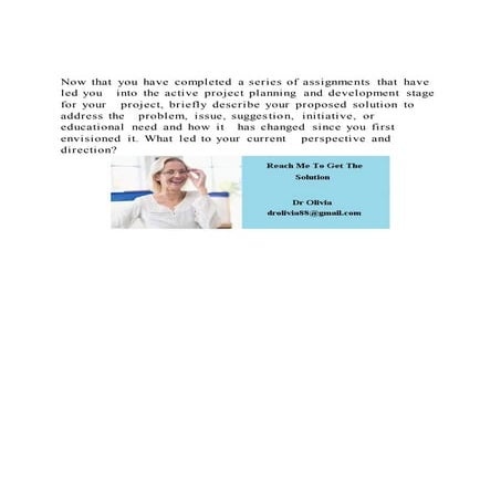 Now that you have completed a series of assignments that have le | DOCX