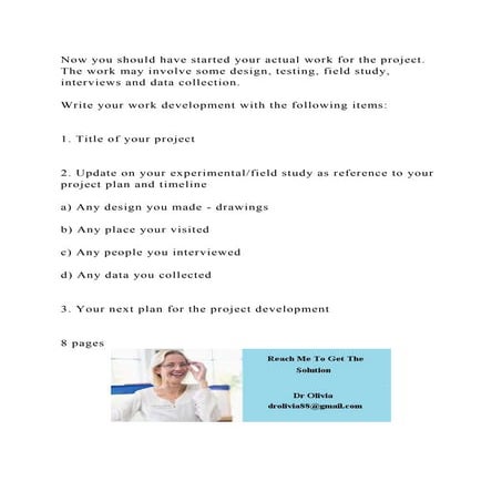 Now you should have started your actual work for the project. The wo.docx