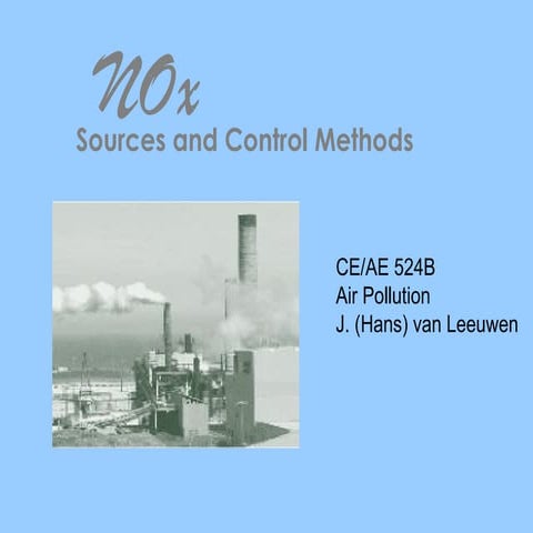 NOx, Sources and Control Methods, Combustion | PPT