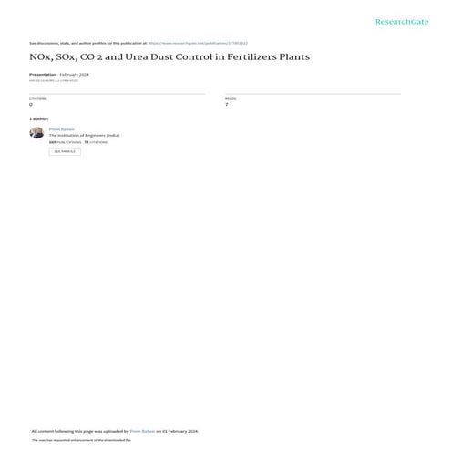 NOx SOx CO2 and Urea Dust Control inFertilizers Plants.pdf