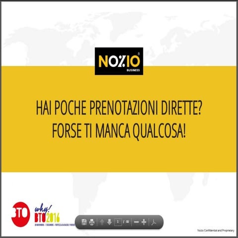 Nozio | Prenotazione dirette | Marco Baldan | BTO 2016 | PDF