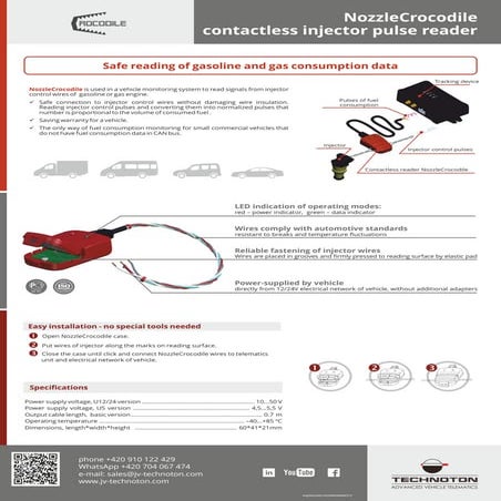 NozzleCrocodile Contactless reader leaflet | PDF