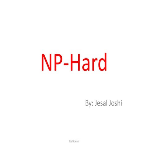 Np Hard Ppt 