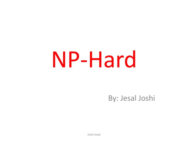 Np Hard Ppt