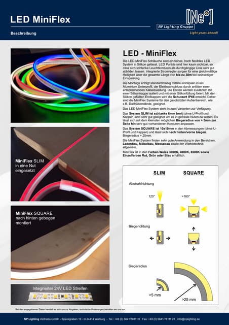 NP Lighting - Uebersicht Kantenstrahler LED Module (Edge Lighting LED ...