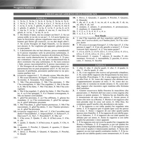 Nuovo Progetto italiano 2 - Libro dello studente - Soluzioni | PDF