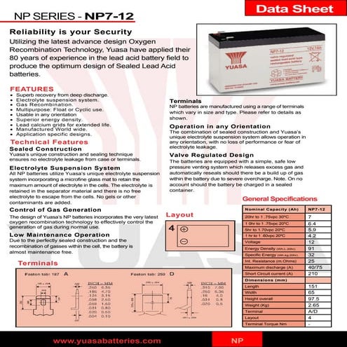 Np 7 12_data_sheet | PDF