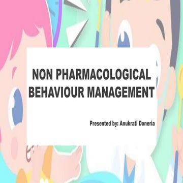 non pharmacological behavior management techniques | PPTX