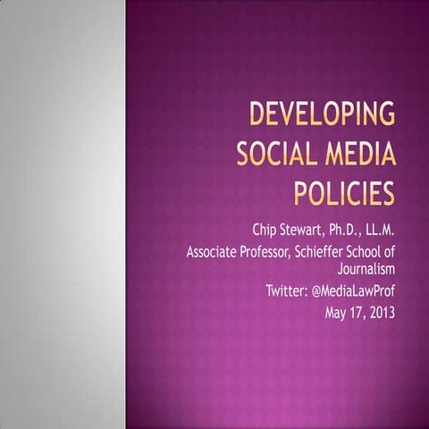 Npc social mediapolicy-2013 | PPT