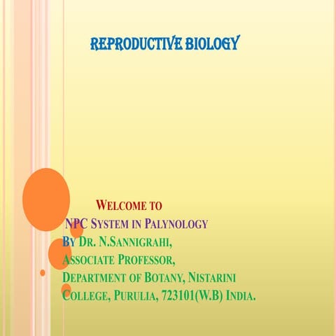 NPC and Palynology along with its importance . | PDF