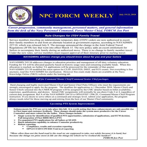 CMC Instruction OPNAVINST1306.2F (1Apr2011) | PDF