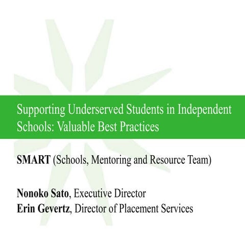 Supporting Underserved Students in Independent Schools: Valuable Best ...
