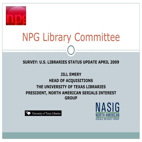 Npg library committee | PPT