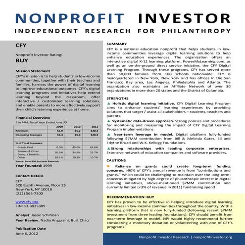 NPI Evaluation of CFY | PDF