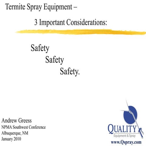 Pest Control Equipment Safety | PDF