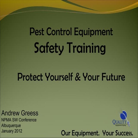 Spray Equipment Safety | PPT