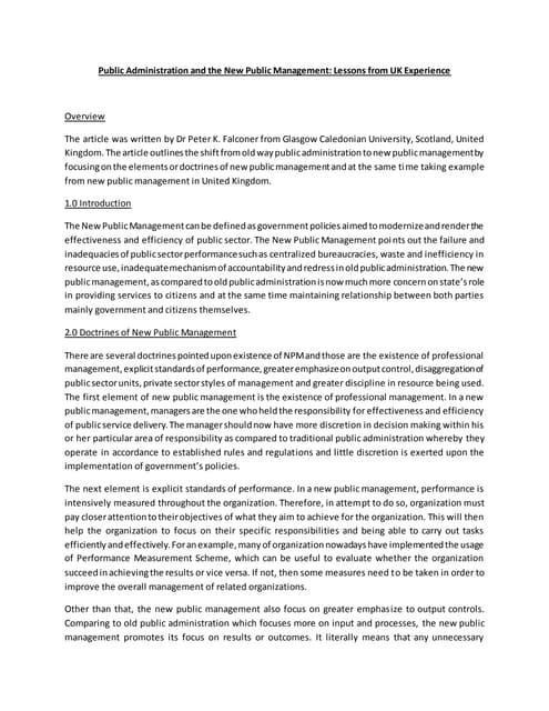 New public management | PPTX