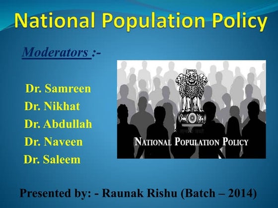 National population policy | PPT
