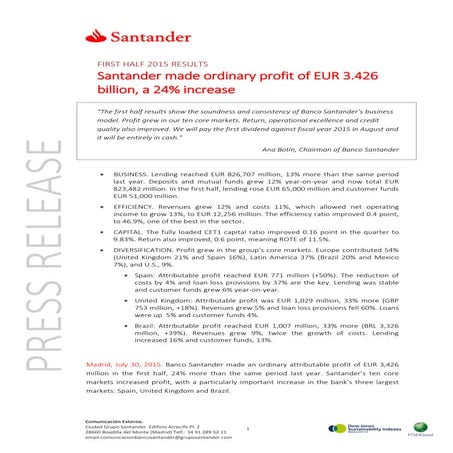 30 key dates in the history of Santander | PDF