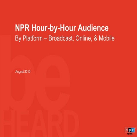 NPR's Hour-By-Hour Audience By Platform | PDF | Public Radio | Talk Radio