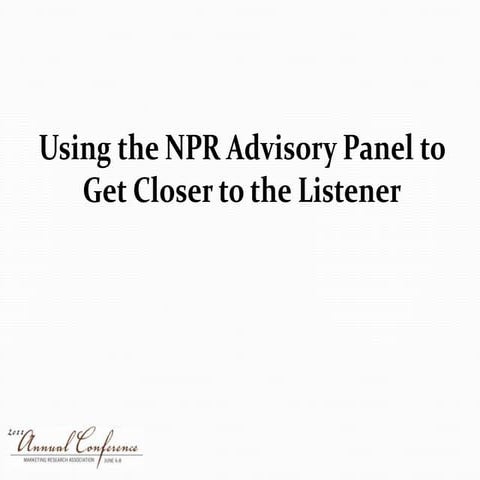 NPR tracking study | PPTX