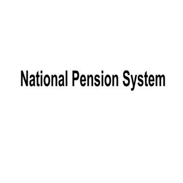 National Pension System (NPS) | PDF