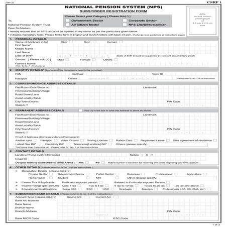 Nps editable form | PDF