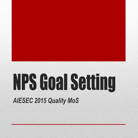 Nps goal setting let's get it started! | PPTX