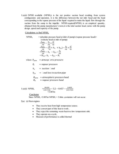 Pump Cavitation & Net Positive Suction Head | PDF