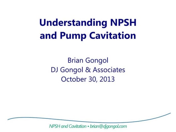 Net positive suction head (Npsh) | PPT