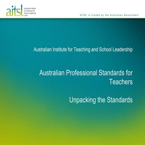 Australian Professional Standards for Teachers | PPTX