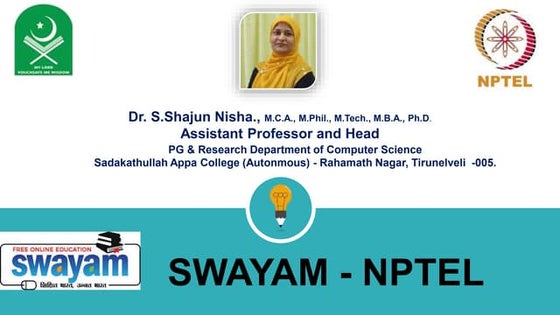 NPTEL | PPTX | Education