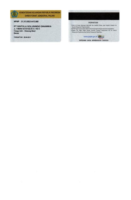 SKT - NPWP | PDF