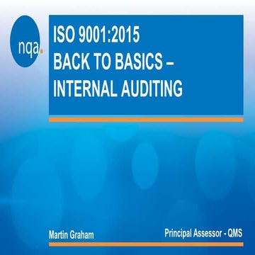 Iso 9001:2015 internal auditor Course | PPTX