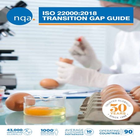 NQA ISO 22000 Food Safety Transition Gap Guide | PDF