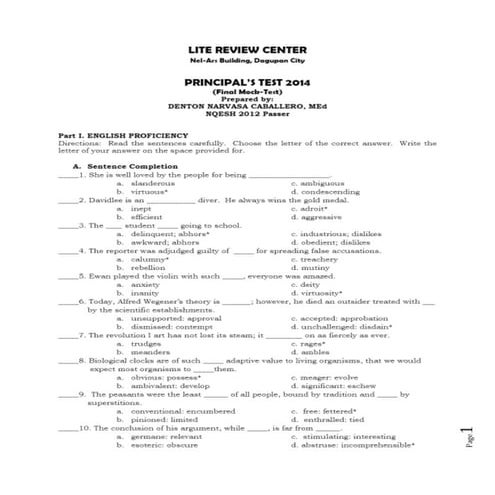 Principal reviewer (sample only) | DOCX